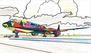 スタッフ体験塗り絵| ANAショッピング A-style