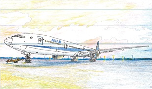 スタッフ体験塗り絵| ANAショッピング A-style